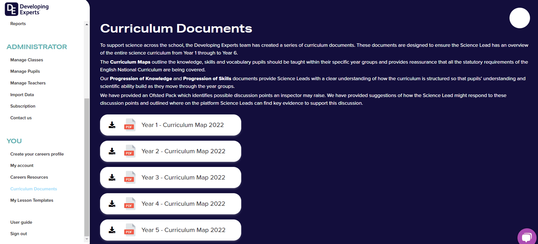 Does Developing Experts provide any Ofsted help or resources?